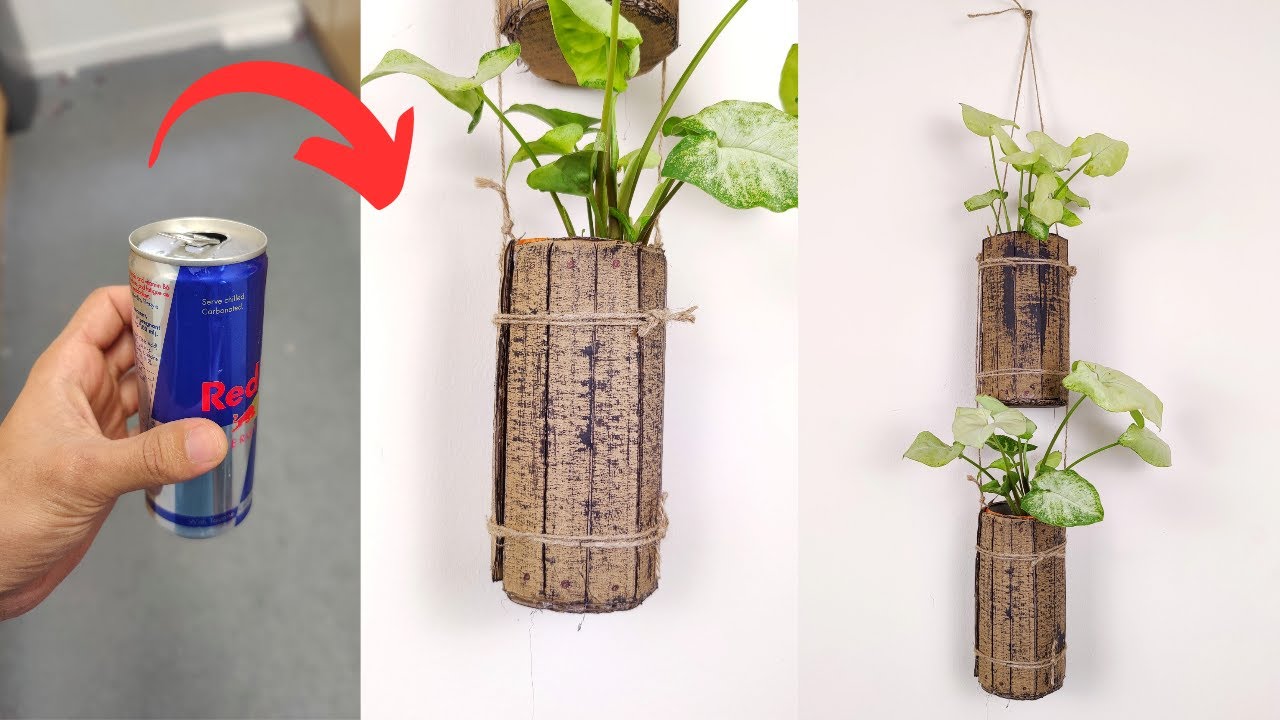 How to make indoor wall hanging planter | DIY indoor plant pot ...