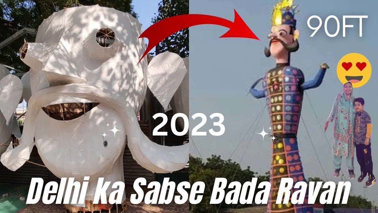 Delhi Biggest Ravan Making 2023 | How to make Ravan | Ravan Making 2023 ...