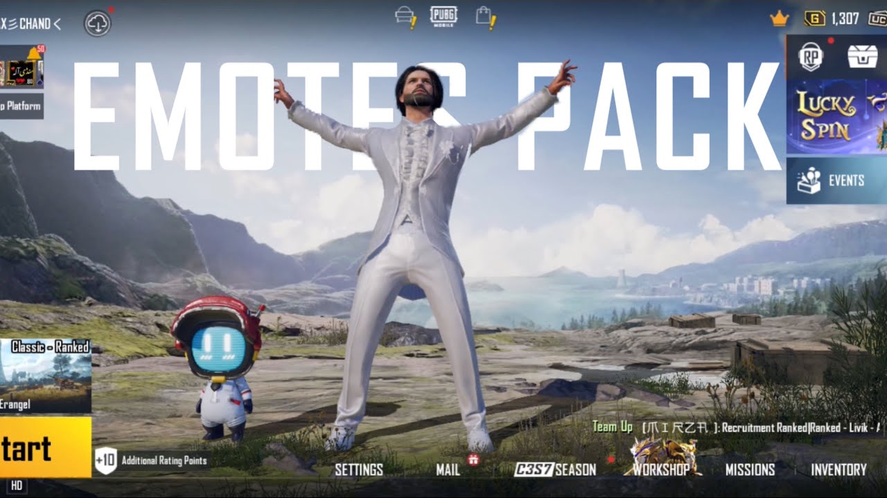 EMOTES PACK - PUBG MOBILE EMOTES PACK MYTHIC FREE EMOTES - YouTube