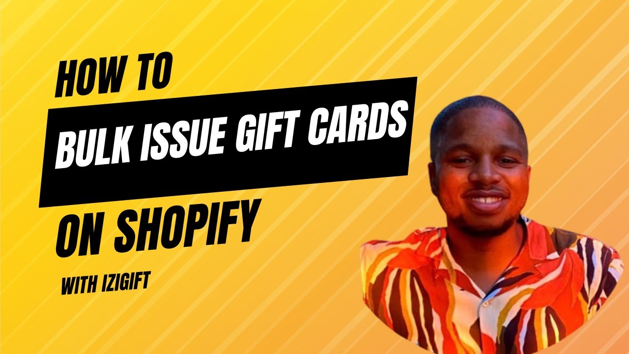How to Bulk Issue Gift Cards on Shopify - YouTube