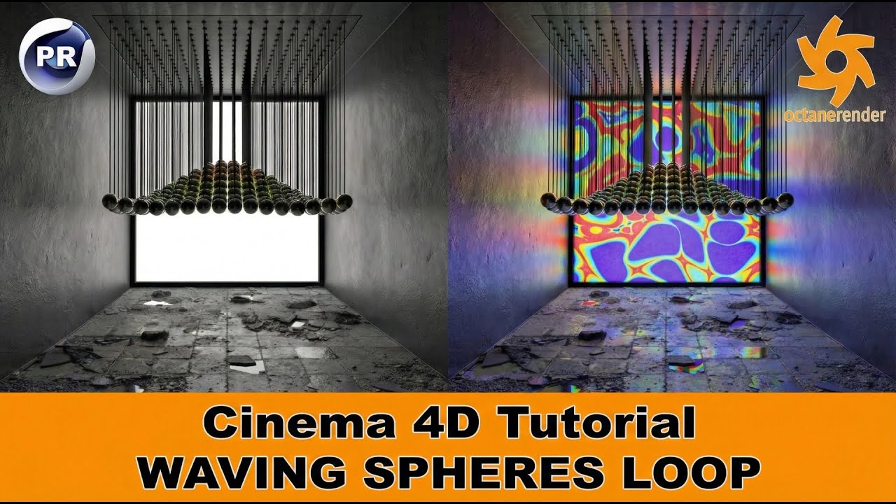 WAVING SPHERES LOOP (Cinema 4D Patreon Tutorial Preview) - YouTube