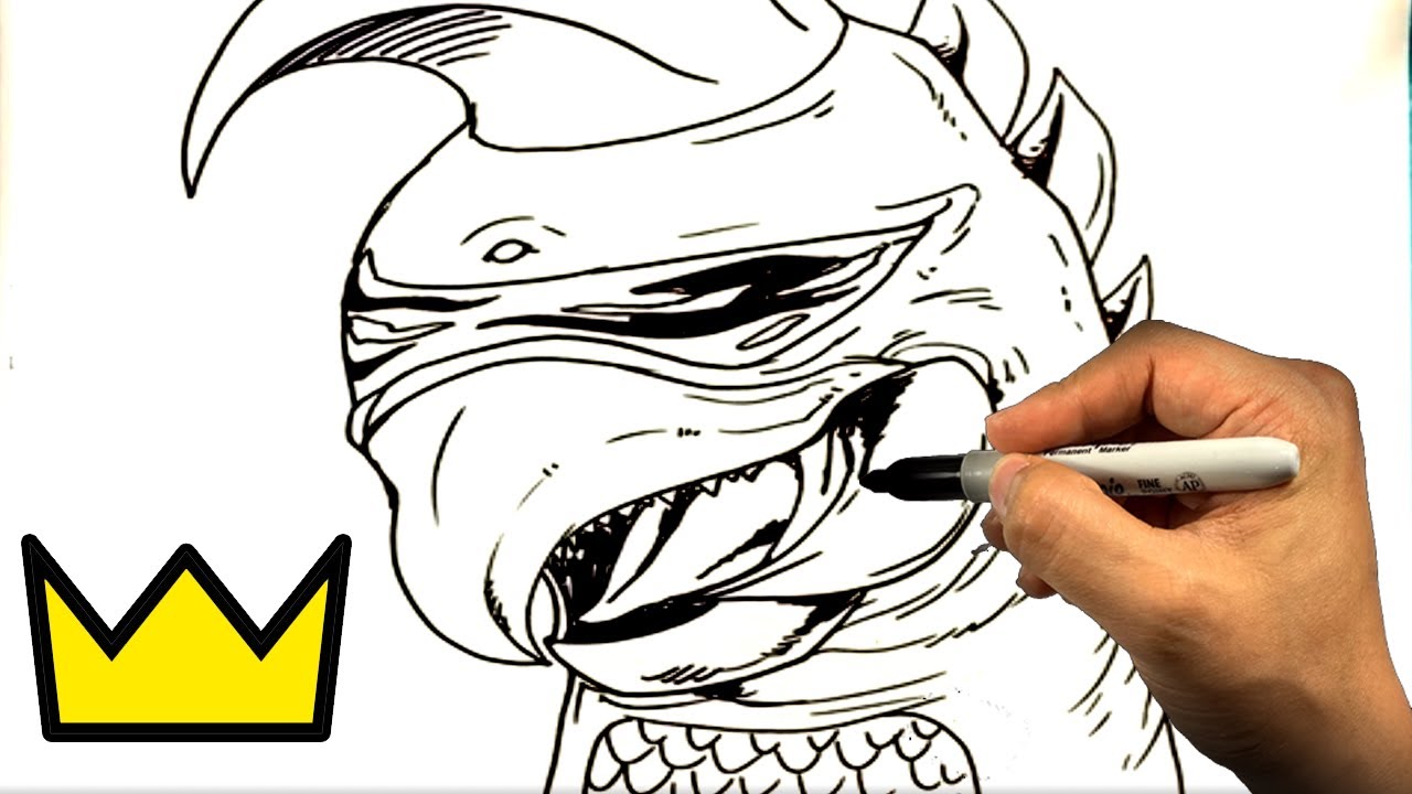 How to Draw GIGAN from GODZILLA | Kaiju King - YouTube