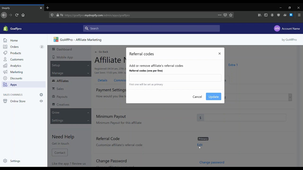 Setup Multiple Referral Codes (Merchant) | How-to | GoAffPro - YouTube