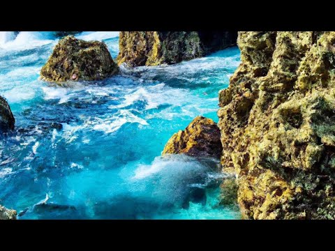 Sea Waves Relaxing Beach Drone Video | Free HD Video | No Copyright ...