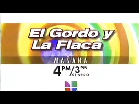 El Gordo y la Flaca Promo on Univision (VHS QUALITY) - Late September ...