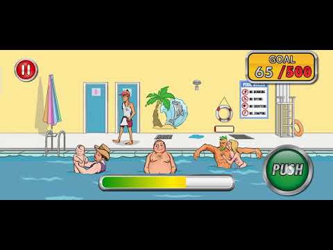 Bad boy fart in swimming pool