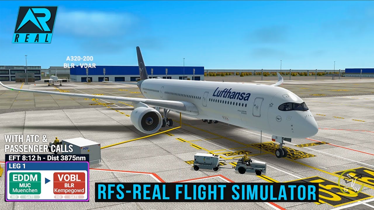 RFS - Real Flight Simulator - Munich to Bengaluru||Full Flight|A350 ...