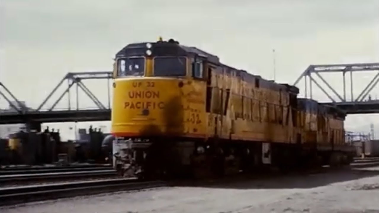 Union Pacific Railroad Denver Colorado1976 E9A #954 & #960, GE U50 #32, SD24B #439B, & DDA40X ...