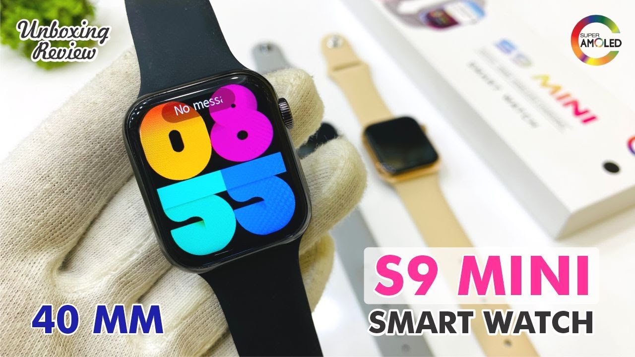 S9 Mini Smart Watch Unboxing Review | 38-40 mm Dial Size | Stainless ...