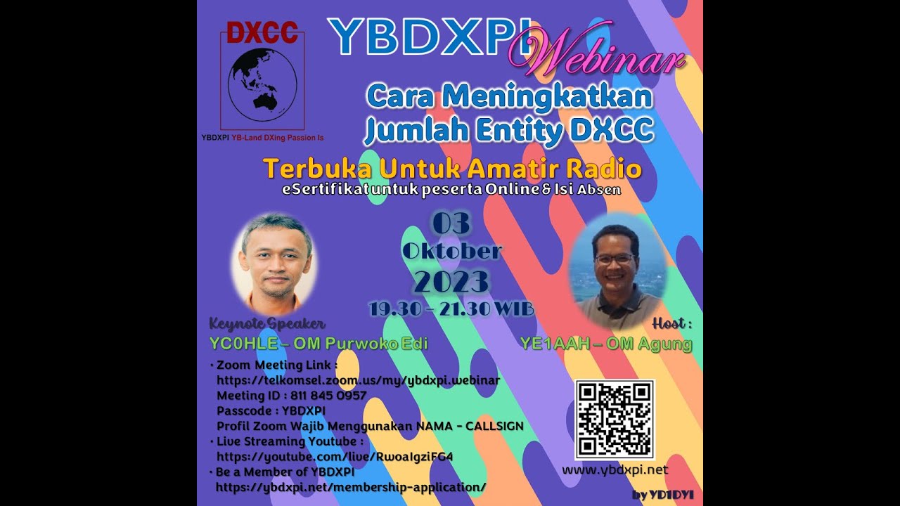 Live Streaming YBDXPI Webinar : Cara Meningkatkan Jumlah Entity DXCC - YouTube
