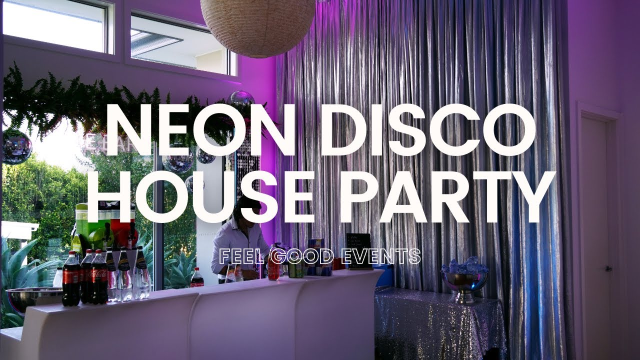 NEON DISCO Themed House Party! - YouTube