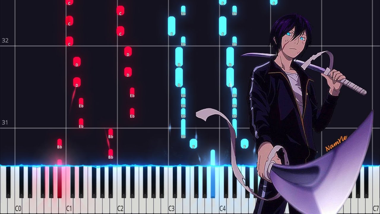 Kyouran Hey Kids!! | Noragami Aragoto OP PIANO TUTORIAL (Sheet in the ...