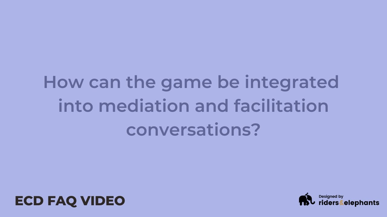 How can the game be integrated into mediation and facilitation kind of ...