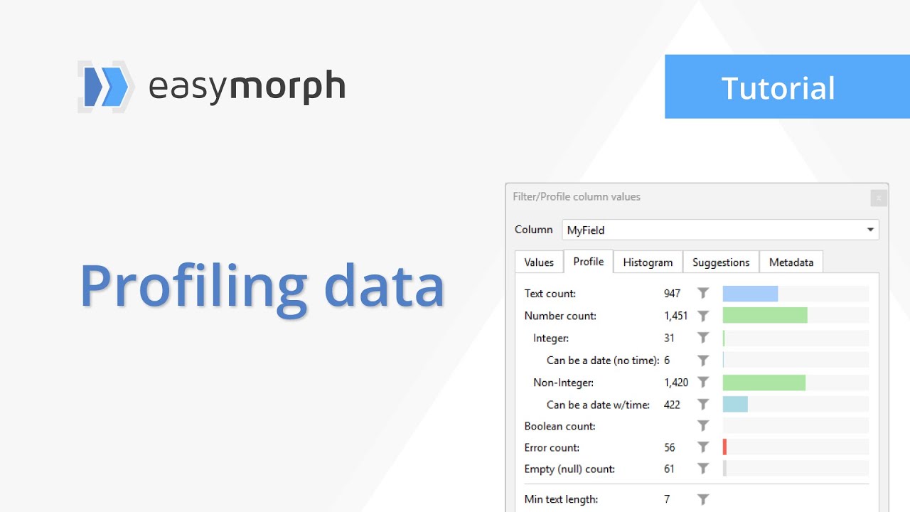 Profiling data in EasyMorph - YouTube