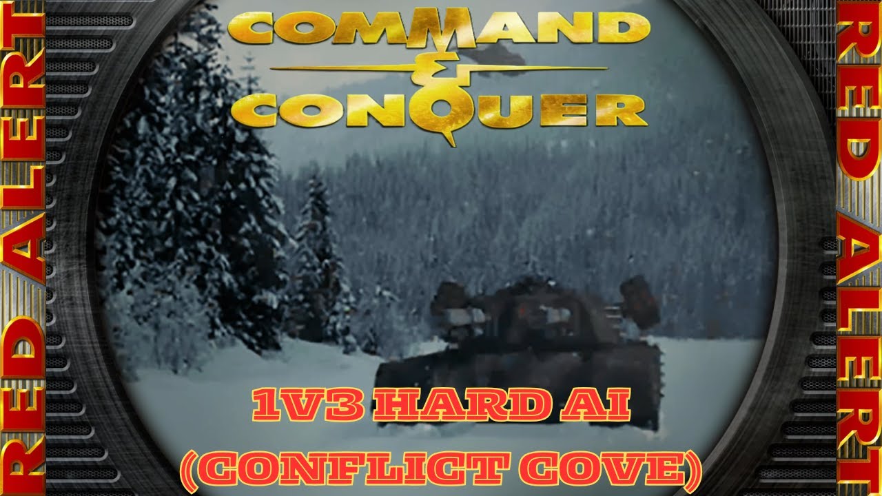 Command And Conquer Red Alert Skirmish Battle 1v3 Hard (Map: Conflict Cove) PC 2025 - YouTube