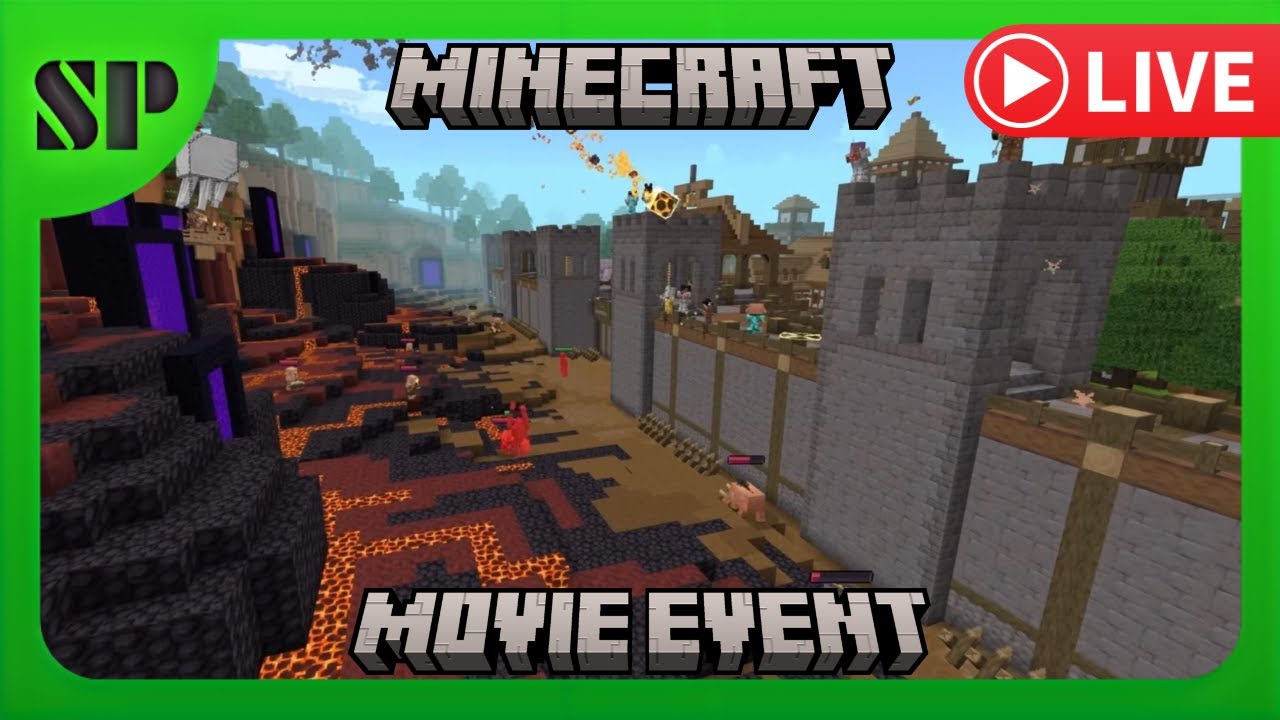Battling Piglins in the Movie Event | Minecraft Bedrock - YouTube