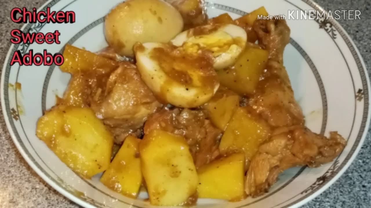 Sweet chicken adobo - YouTube