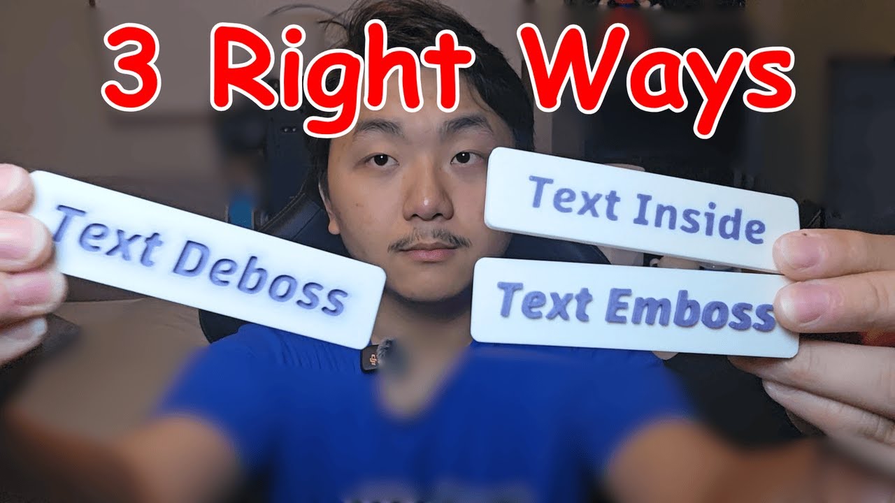 3 Ways To Emboss Text For 3d Printing - YouTube