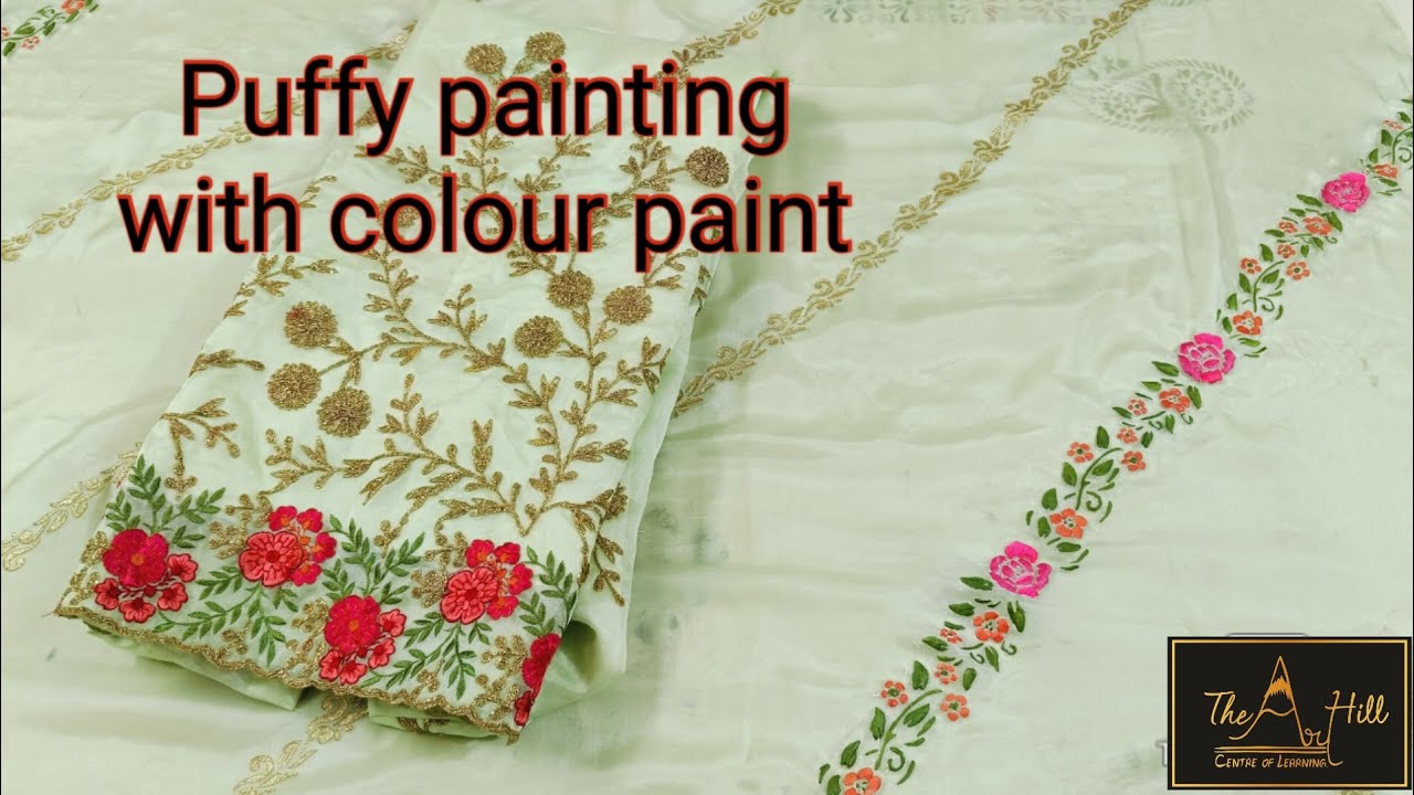 puffy painting with colour paint/8968040999/bathinda - YouTube
