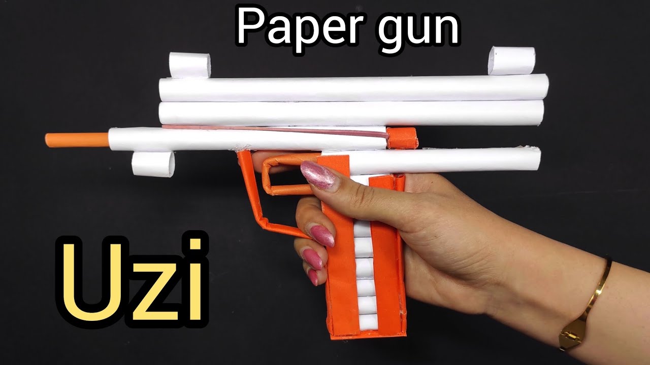 Paper gun Uzi | How to make uzi paper gun that shoots paper bullets ...