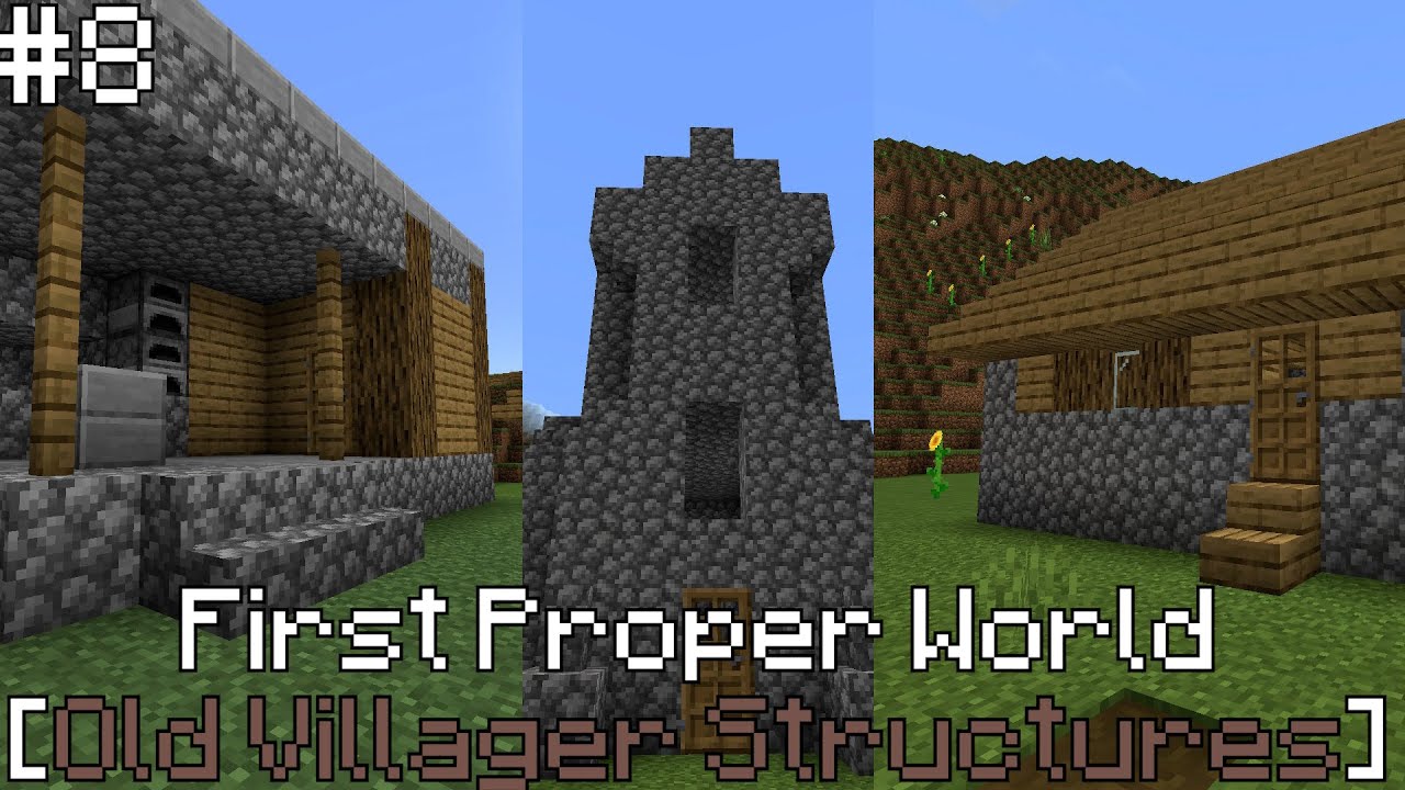 First Proper World - Old Villager Structures Ep.8 (Minecraft: Bedrock ...