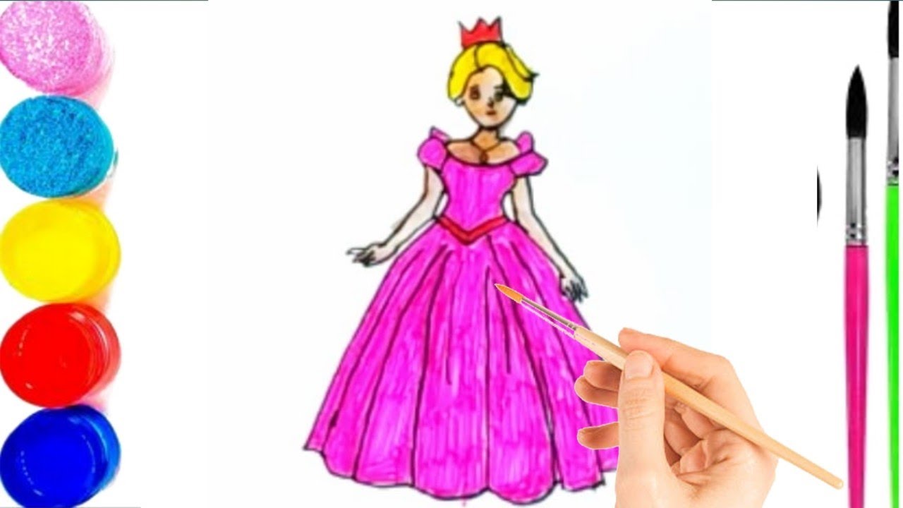 how to draw beautiful doll|| easy drawing and colouring for kids and ...