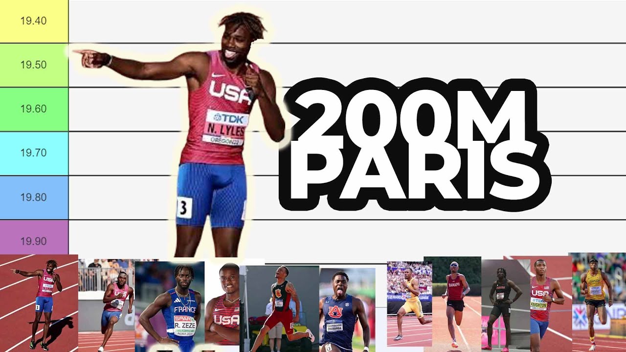 Predicting Paris 2024 Men's 200m Race: Tier List Overview Reveals ...