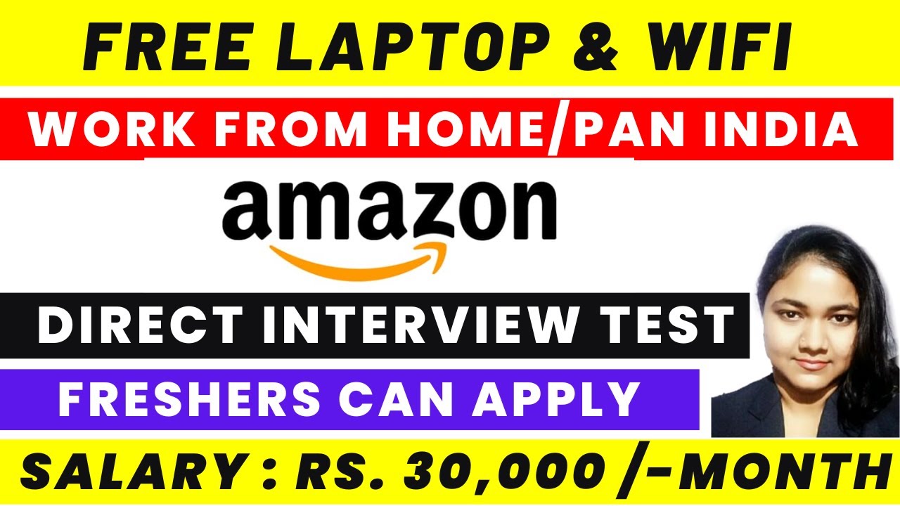 Amazon Work From Home Job | FREE Laptop & Wifi 😍| Amazon Jobs For ...