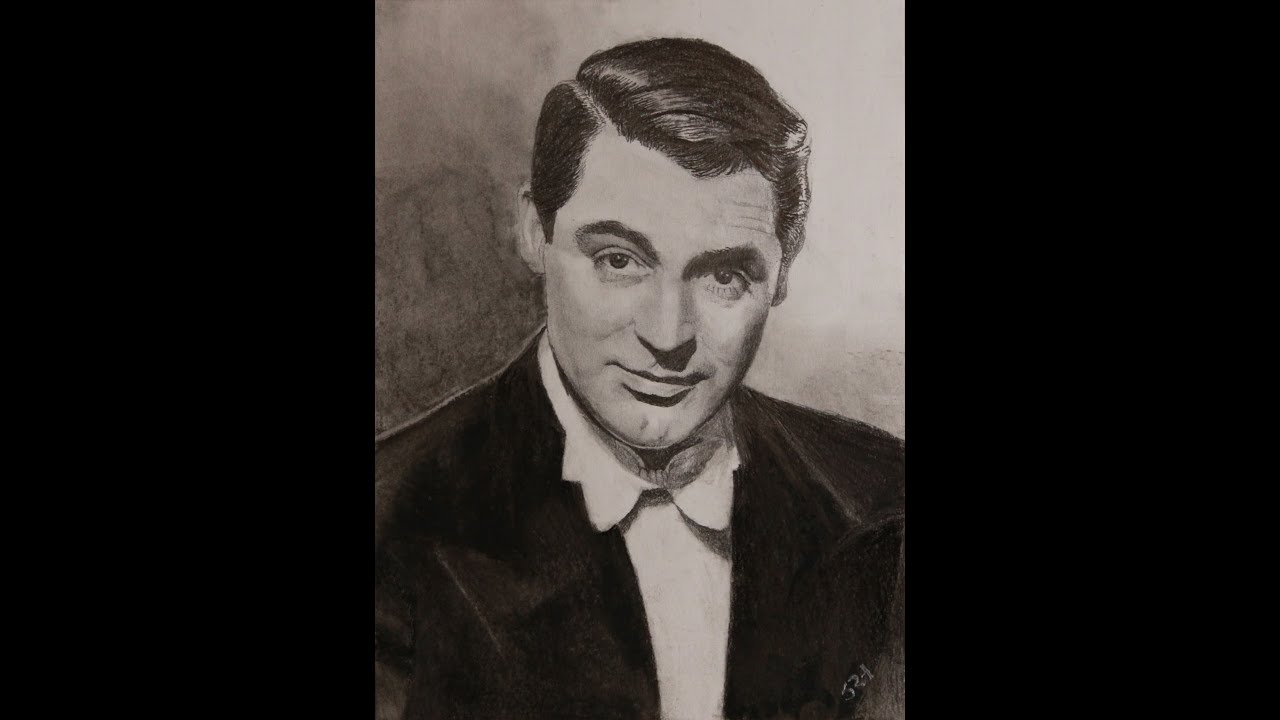 Portrait Drawing Tutorial Cary Grant - YouTube