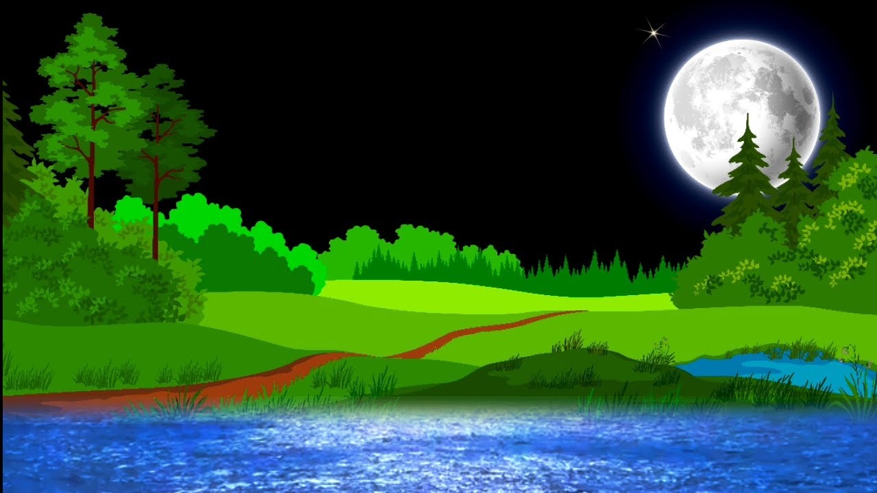 River Night Background Video Effects HD - YouTube
