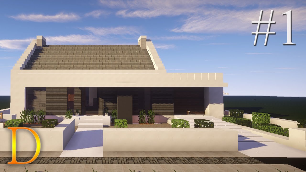 MINECRAFT PORADNIK - Jak zbudować: Dom z basenem 35x35 [#1] - YouTube