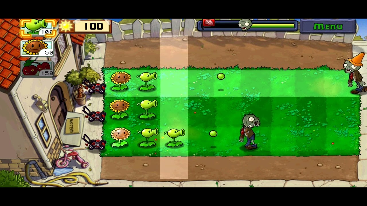 Plants vs Zombies. Level 3 - YouTube