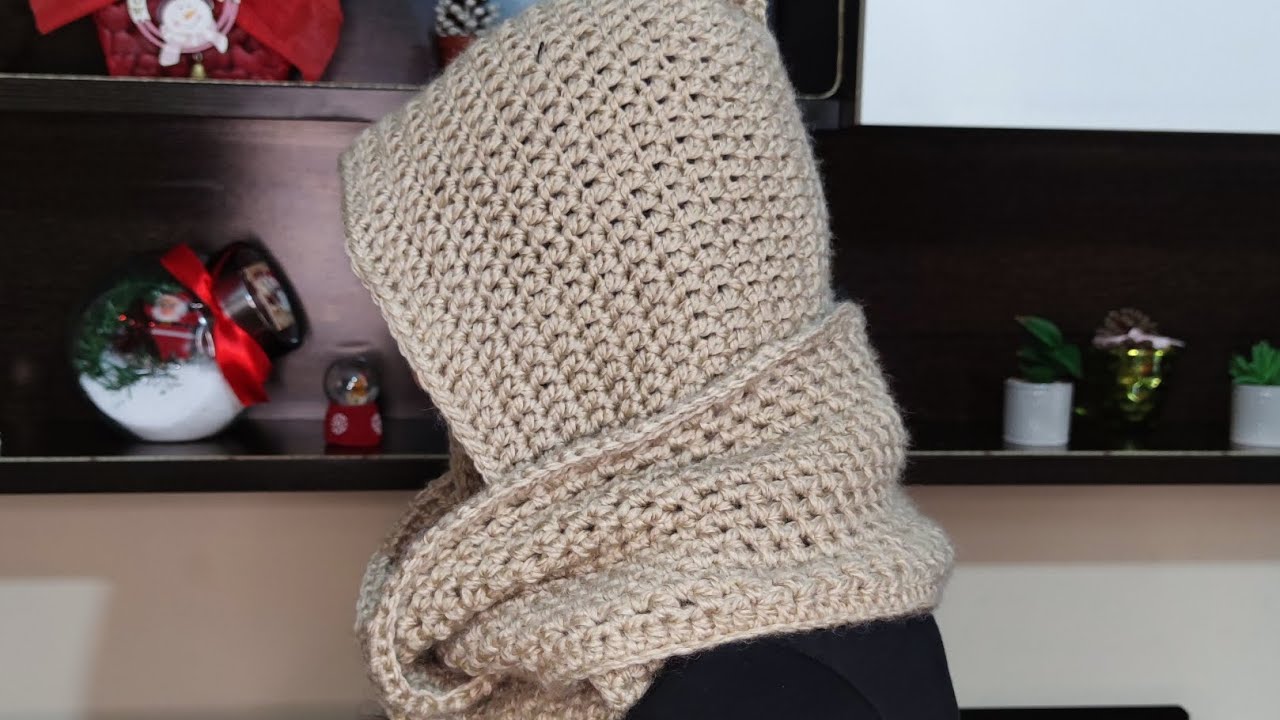 Fular Circular cu Gluga Crosetat - YouTube