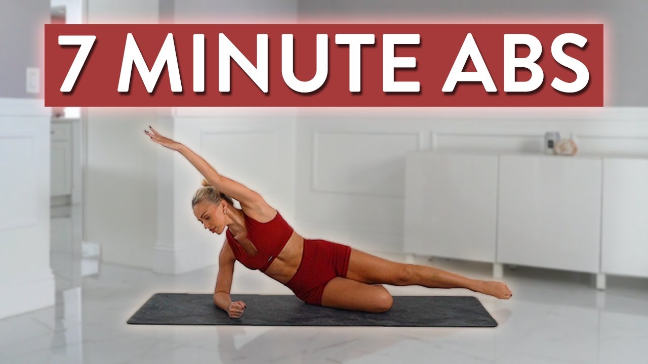 7 MINUTE AB WORKOUT: at home ab routine you can do everyday - YouTube