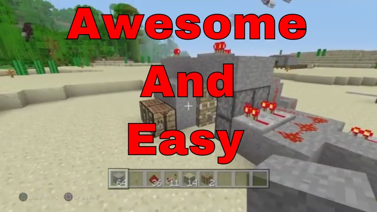 Minecraft Secret Redstone Door Tutorial - YouTube