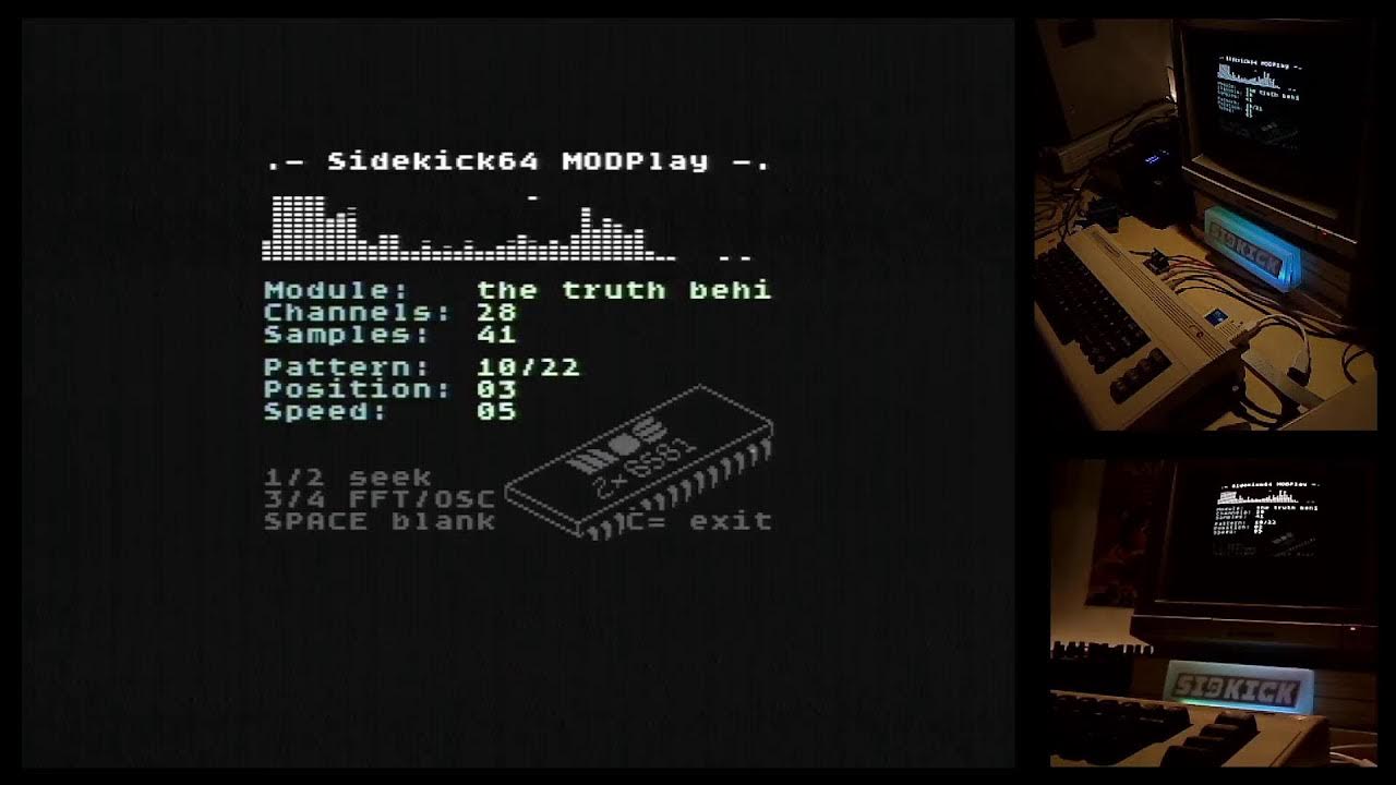 Sidekick64+libopenmpt: Random modfile playback on Commodore 64 - YouTube