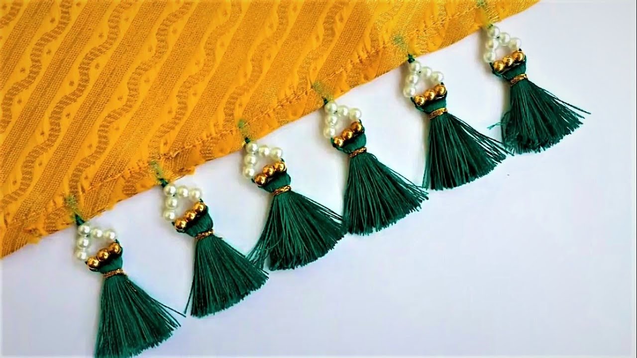 Easy and simple design of Tassels / Kucchu design - YouTube