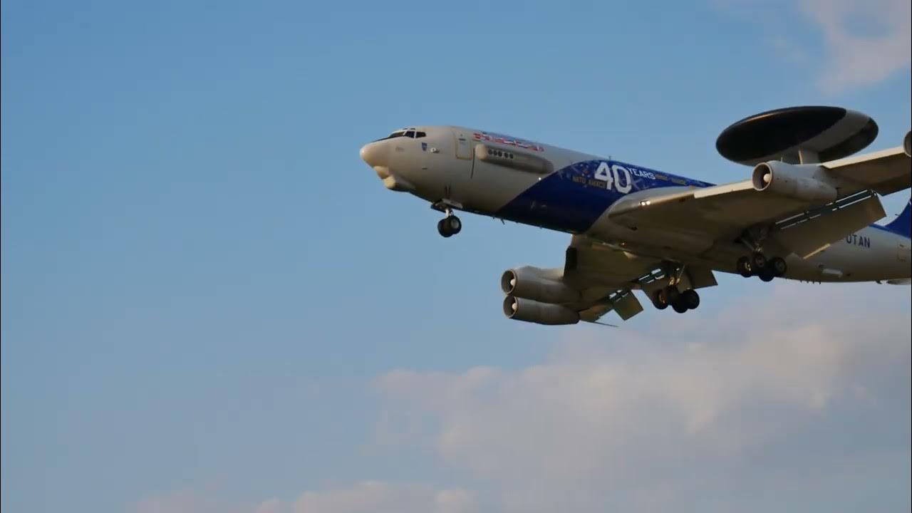 First Flight with new decals for the Boeing E-3A AWACS 40 Years NATO ...