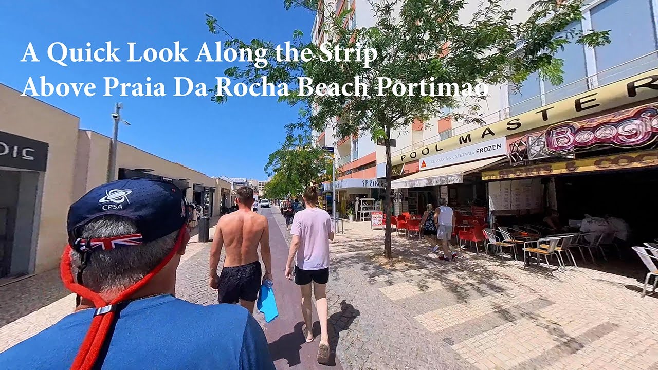 A quick walk along what we call the Praia Da Rocha strip. - YouTube