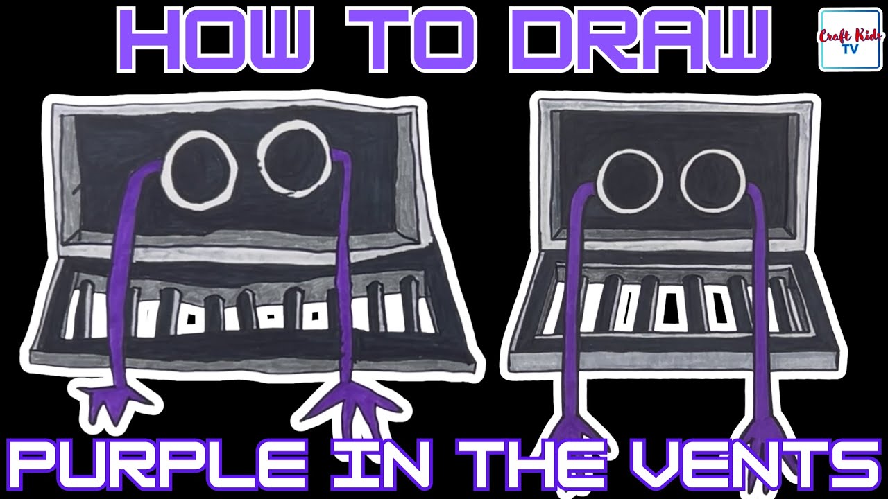 How to Draw Purple in the Vents from Rainbow Friends - YouTube