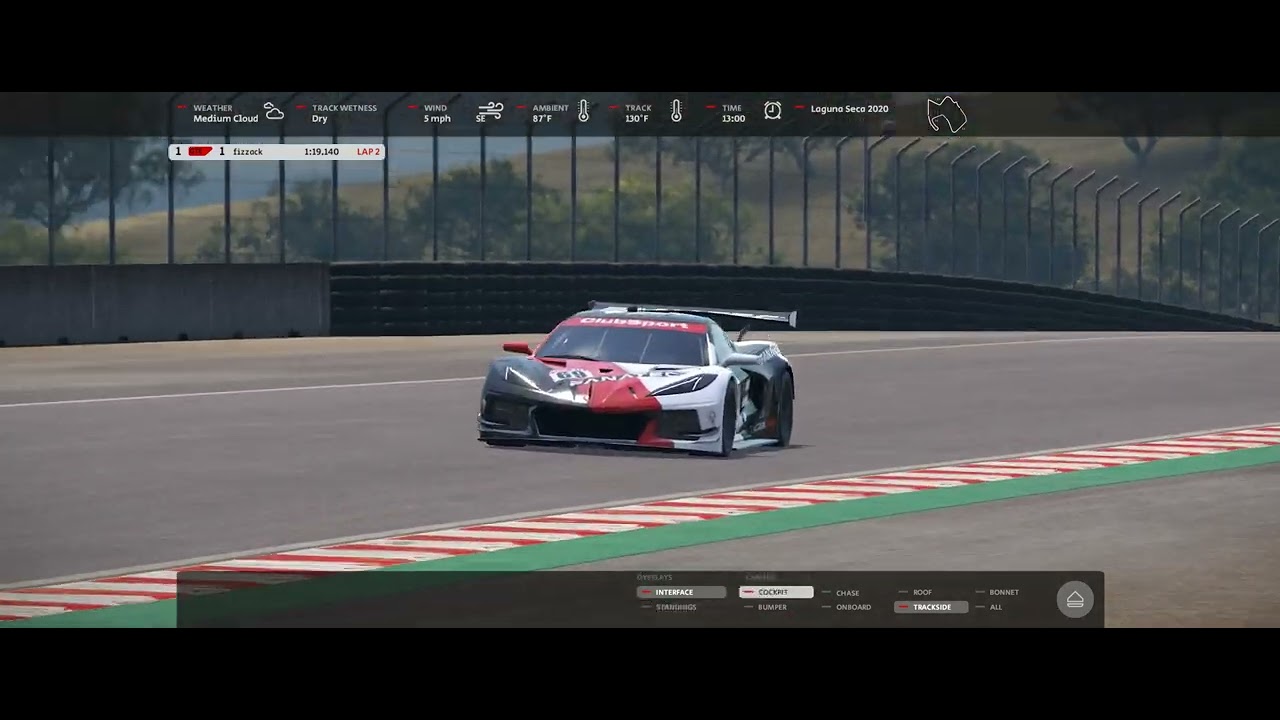 Automobilista 2 Time Trial - Laguna Seca - Corvette C8.R - 1:19:140 ...