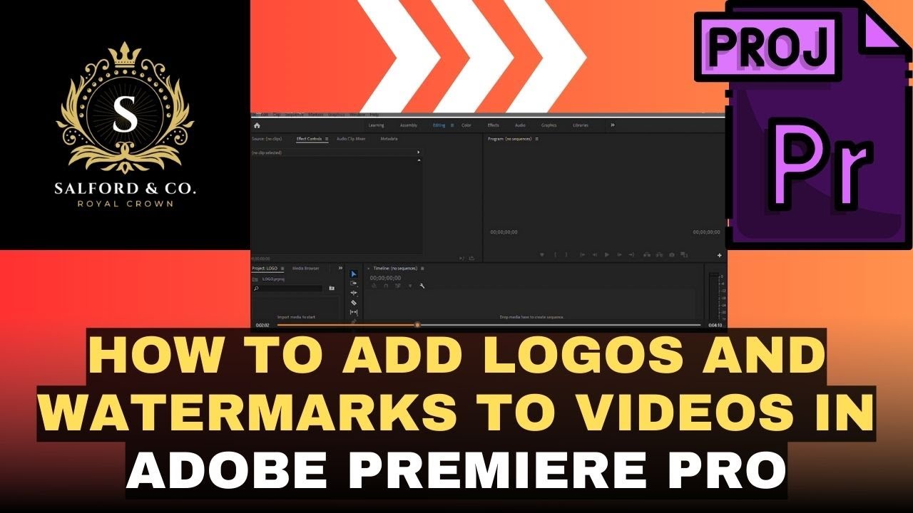 How to Add Logos and Watermarks to Videos in Adobe Premiere Pro - YouTube