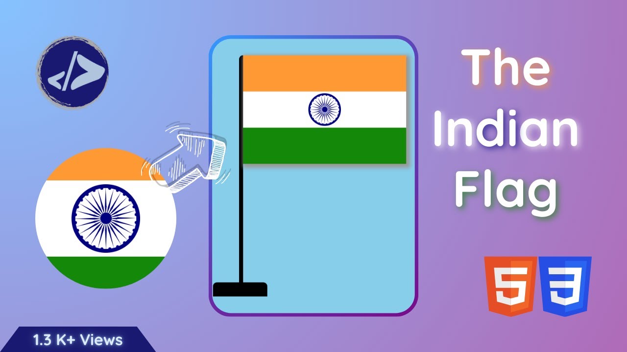 Create The Indian Flag Using Html And Css Happy Independence Day Youtube