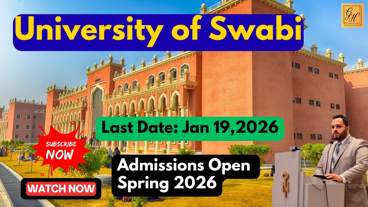University of Swabi Spring Admissions Open 2026 - YouTube