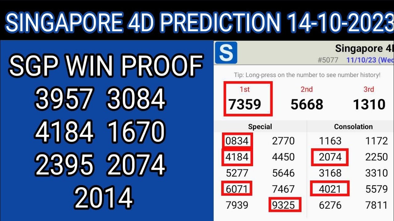 14-10-2023 Singapore Pools 4d Prediction || SINGAPORE POOLS 4D CHART ...