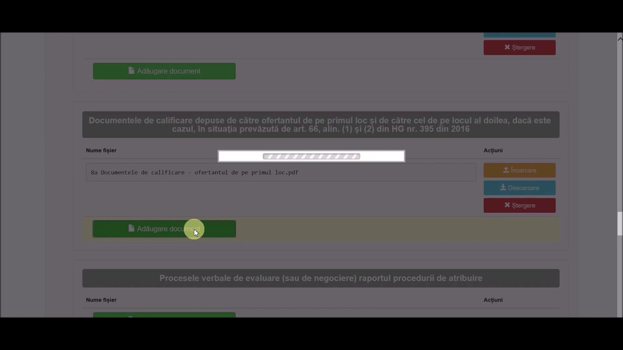 Tutorial Achizitii Publici Dosar Achizitii Incarcare - Etapa 2 - YouTube