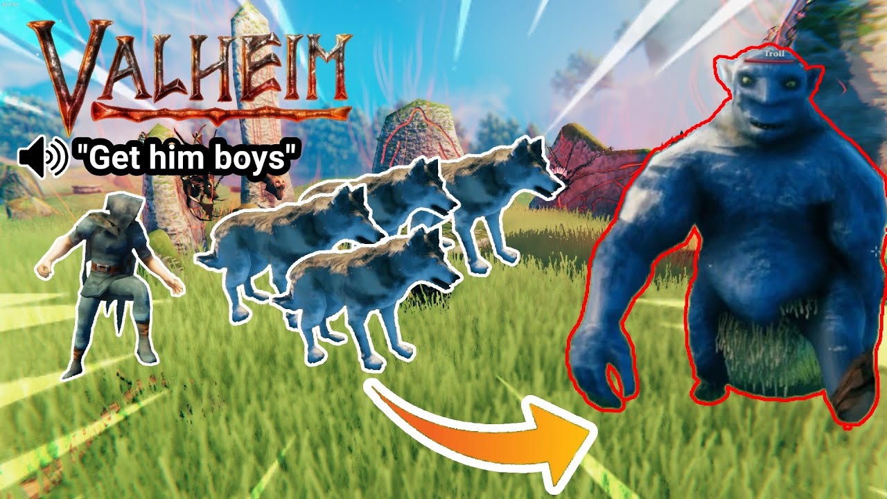 A pack of 2 star wolves meets a TROLL || Valheim Wins & Fails (Best and ...