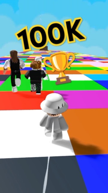 100K 🏆 color block run #roblox #robloxindonesia #robloxusa # ...