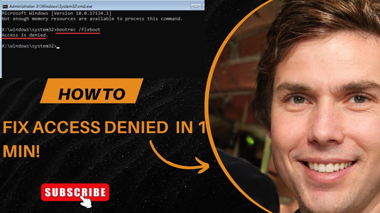 Fix Bootrec /Fixboot Access Denied in Windows 10/11 in 1 Minute! - YouTube