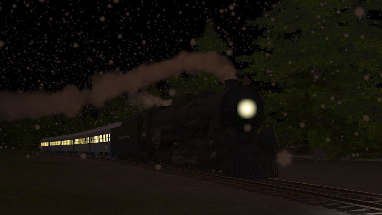 Trainz 2019: The Polar Express Flying through the Mountains - YouTube